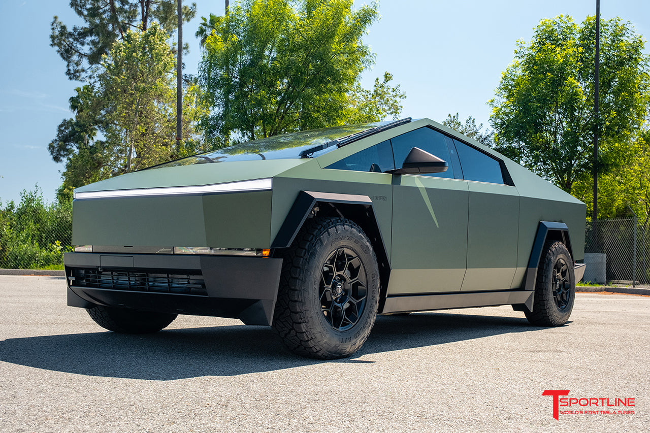 3M Matte Military Green Cybertruck with CT7 18" CT7 Wheels - T ...