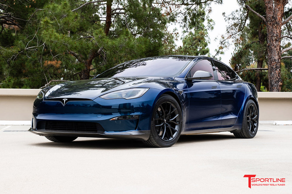 Inozetek Midnight Metallic Blue Tesla Model S with Carbon Fiber Sport ...