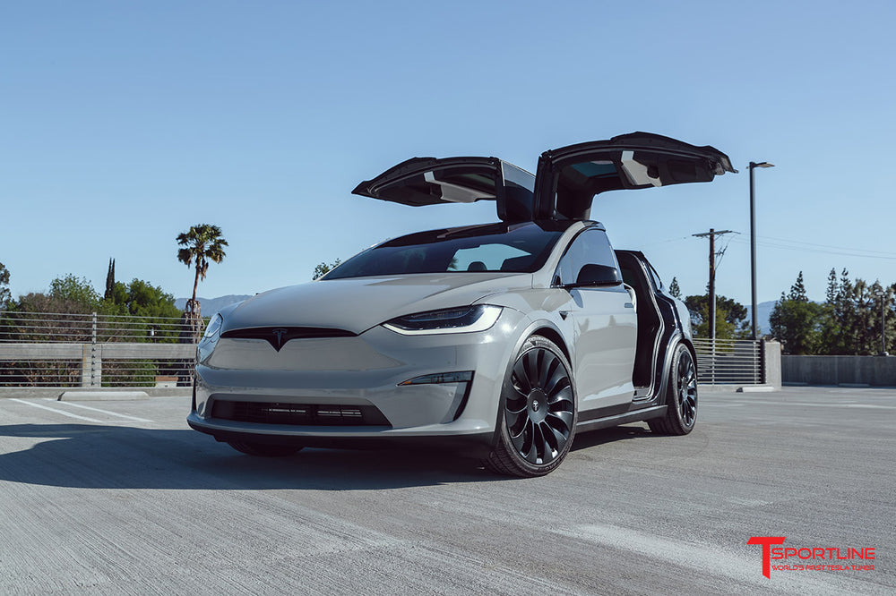 Inozetek Chalk Gray Tesla Model X with 22" TSV Flow Forged Wheels - T ...