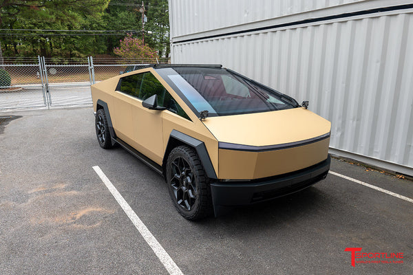 Inozetek Frozen Matte Sand Tesla Cybertruck with 24" CT7 Forged Wheels ...