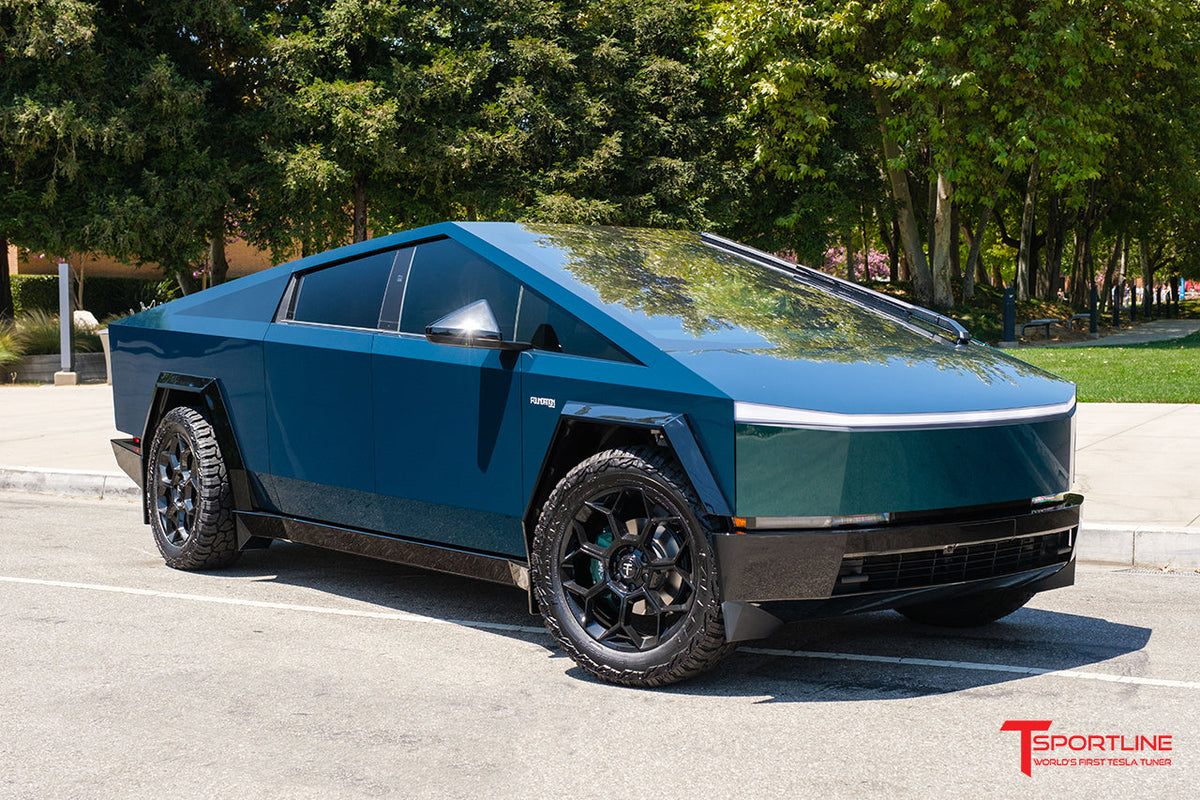 Inozetek Metallic Emerald Green Tesla Cybertruck with 22" CT7 Wheels ...