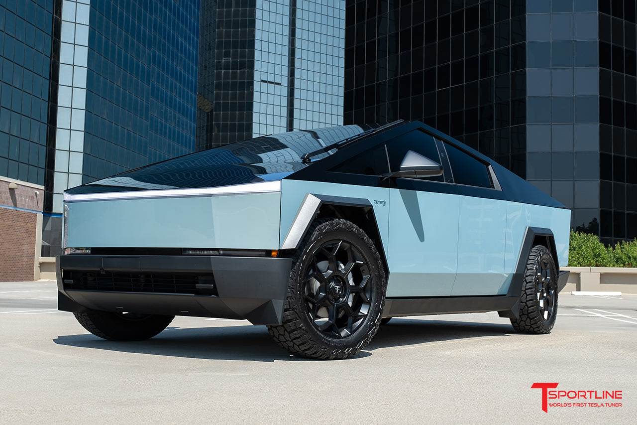 Inozetek Pearl Urban Bamboo + Black Out Tesla Cybertruck with 22" CT7 ...