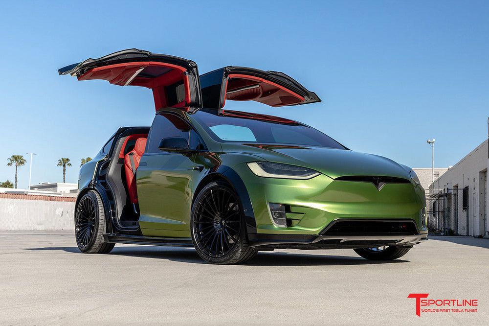 'T Largo' 15 of 20 - Inozetek Metallic Mamba Green Tesla Model X - T ...