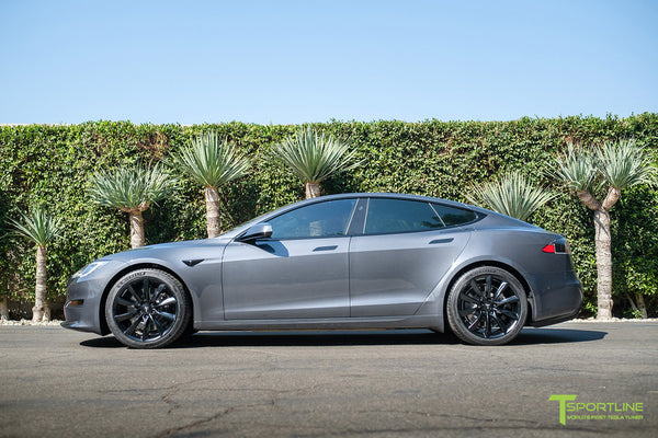 Midnight Silver Metallic Tesla Model S Long Range & Plaid with Satin B ...