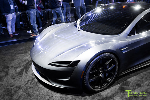 Tesla Roadster Unveiling Photos in Red Multi-Coat and Midnight Silver ...