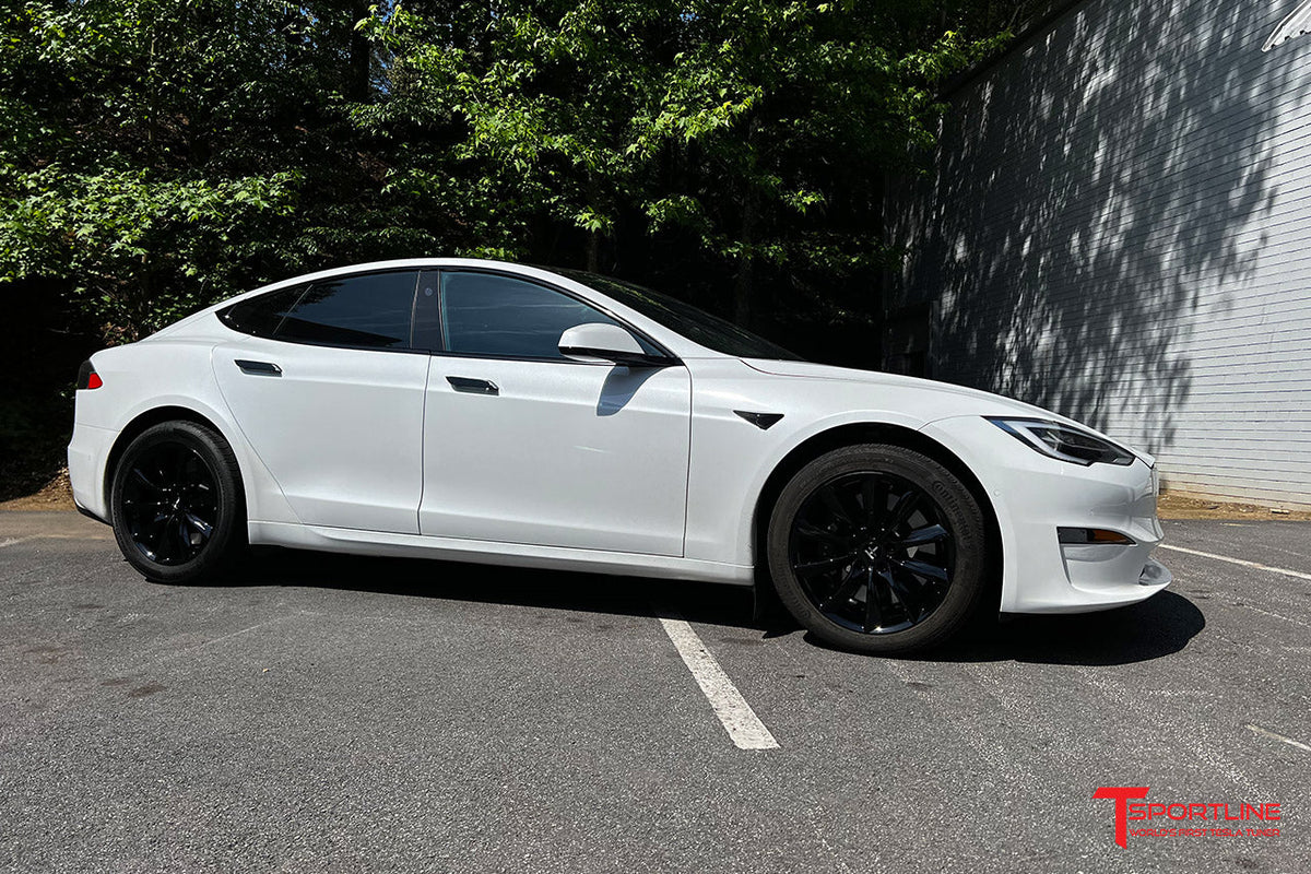 Pearl White Tesla Model S with 19" TST Wheels - T Sportline - Tesla ...