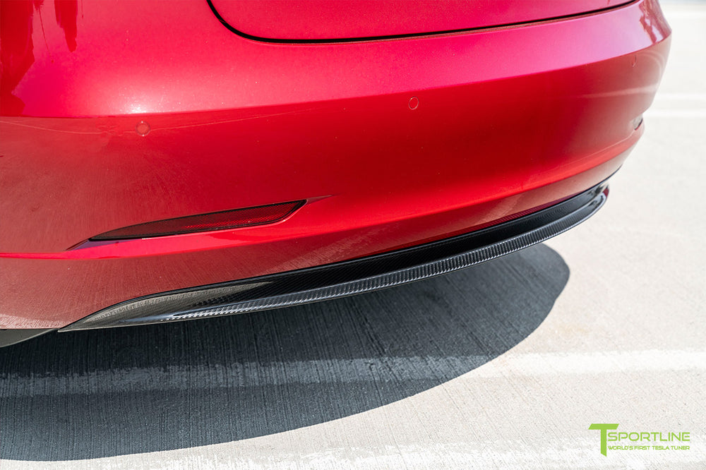 Red Multi-Coat Performance Tesla Model 3 with Carbon Fiber Tesla Model ...