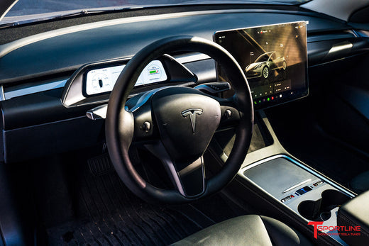 Tesla Model 3 with Black MSX-Pro Driver View Dash & LCD Display - T ...