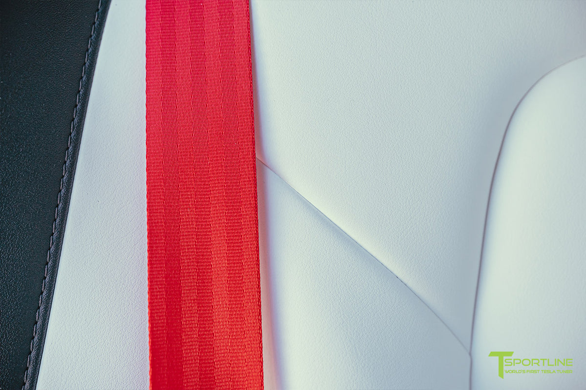 Tesla Model 3 Custom Seat Belts - T Sportline - Tesla Model S, 3, X & Y ...