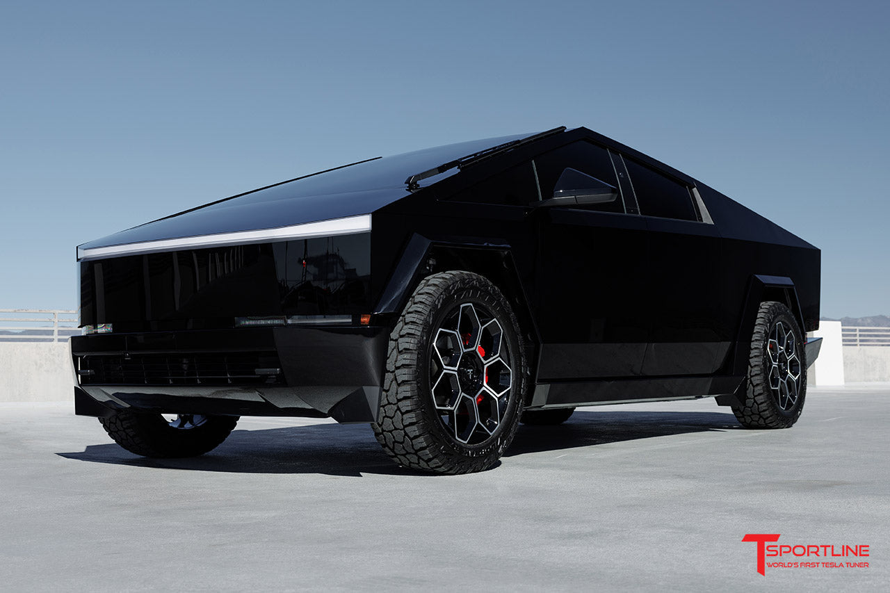 TMaxx Gloss Hyper Black Tesla Cybertruck with 22" CT7 Forged Wheels - T ...