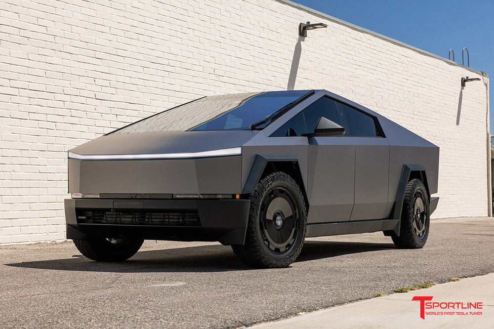 TMaxx Matte Gun Metal Gray Tesla Cybertruck with 22" CTM Forged Wheels ...