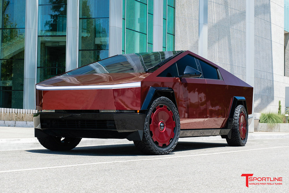 TMaxx Metallic Mars Red Tesla Cybertruck with Custom 24" CTM - T ...