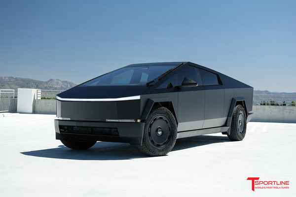 TMaxx PPF Satin Black Tesla Cybertruck with Satin Black 20" CTM Forged ...