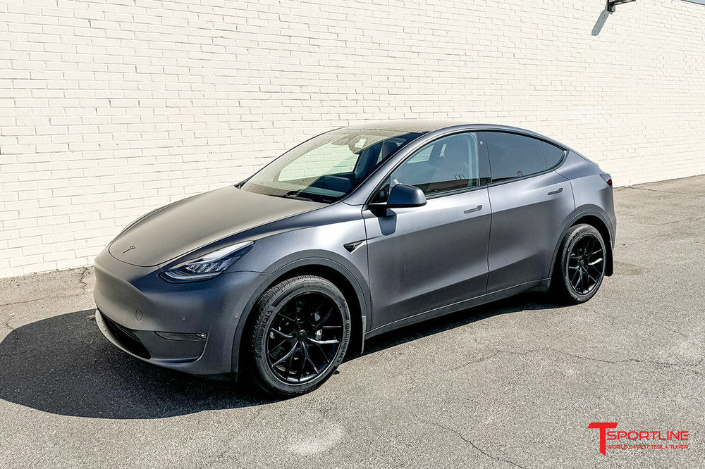 TMaxx Satin Stealth Gray Tesla Model Y with 19" TSR Wheels and Tangeri ...