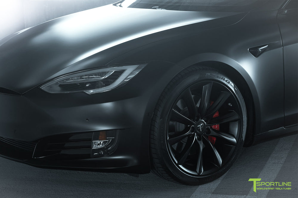 Xpel Stealth Black Model S 2016 Facelift with Matte Black 20 inch TST ...