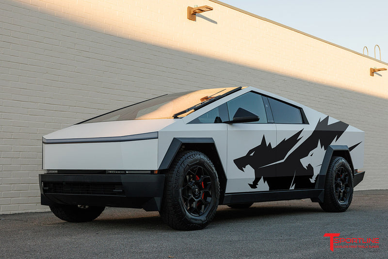 Tesla Cybertruck Cyberbeast Double Headed 3 Panel Side Graphic Vinyl D ...
