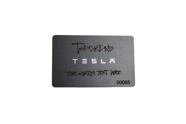 Custom Laser Etched Tesla Key Cards - Personalized for Model 3 / Y / S ...