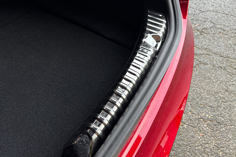 Tesla Model 3 Trunk Sill Brushed Black Stainless Steel Scratch & Scuff ...