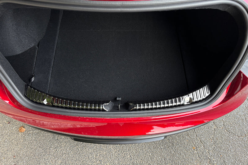 Tesla Model 3 Trunk Sill Brushed Black Stainless Steel Scratch & Scuff ...