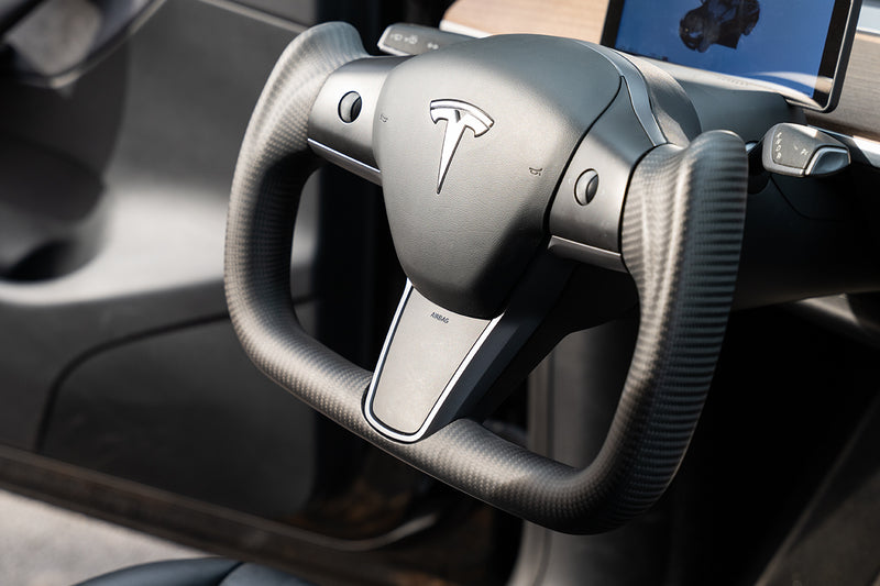 Tesla Model 3 / Y Premium Yoke Steering Wheel with Carbon Fiber or Sti ...