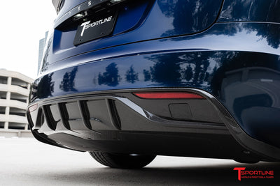 Tesla Model S Long Range & Plaid Carbon Fiber Rear Aero Diffuser (2021 ...