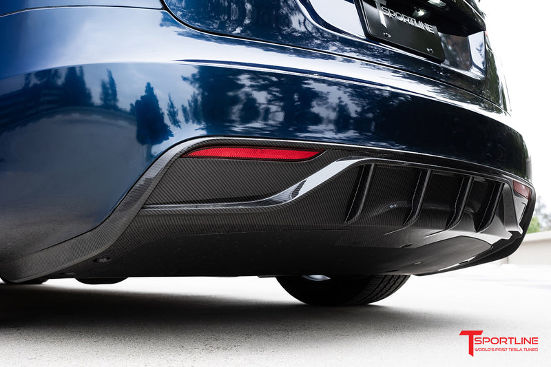 Tesla Model S Long Range & Plaid Carbon Fiber Rear Aero Diffuser (2021 ...