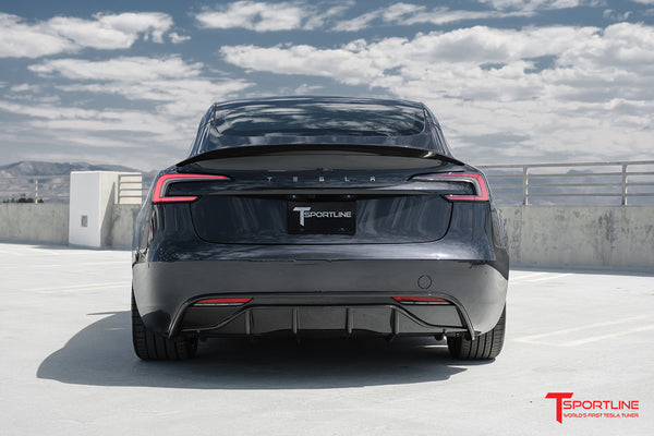 Tesla Model 3 Highland Carbon Fiber Rear Diffuser - T Sportline - Tesla ...