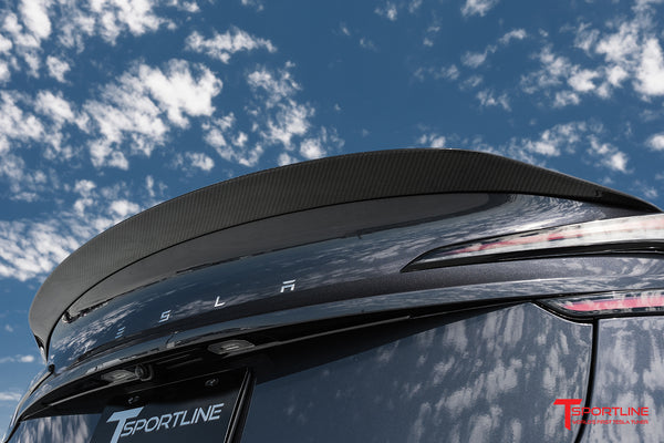 Tesla Model 3 Highland Carbon Fiber Rear Spoiler Wing - T Sportline ...