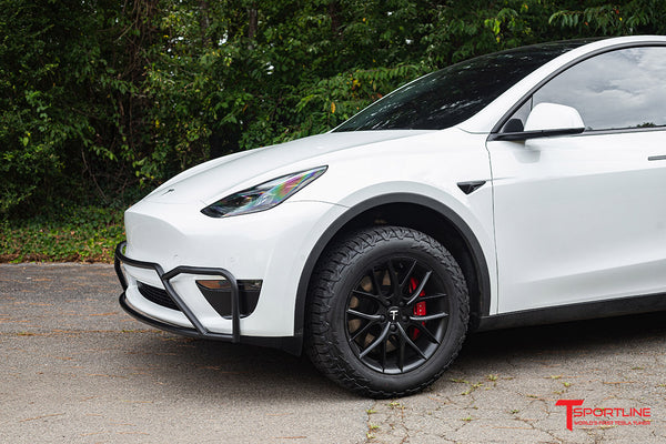 Tesla Model Y Overland Bull Bar Brush Guard Fascia Bumper - T Sportline ...