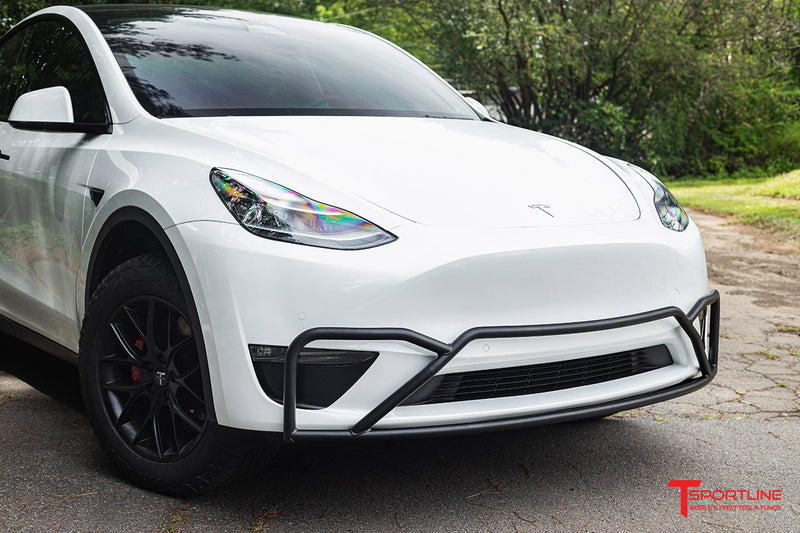 Tesla Model Y Overland Bull Bar Brush Guard Fascia Bumper - T Sportline ...