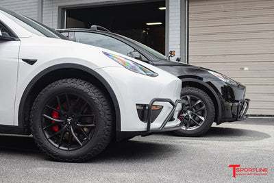 Tesla Model Y Overland Bull Bar Brush Guard Fascia Bumper - T Sportline ...