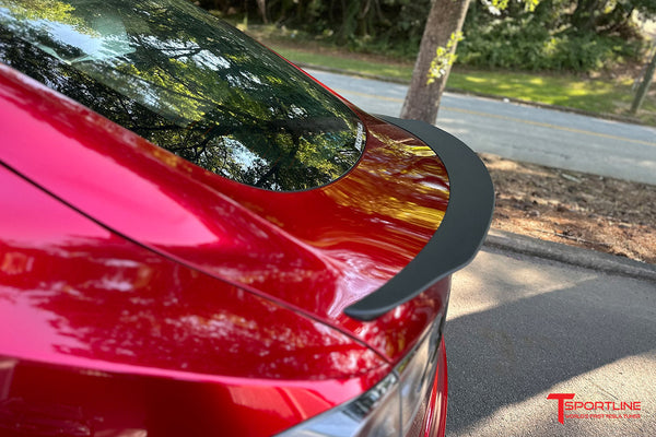 Tesla Model S Carbon Fiber Sport Trunk Decklid Spoiler - T Sportline ...