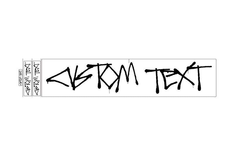 Custom Plotted Text in Tesla Cybertruck Graffiti Font - Vinyl Wrap Emb ...