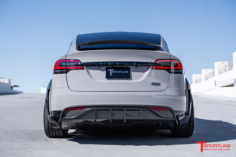 Tesla Model X Carbon Fiber Rear Wing - T Sportline - Tesla Model S, 3 ...