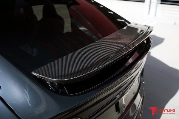 Tesla Model X Carbon Fiber Rear Wing - T Sportline - Tesla Model S, 3 ...