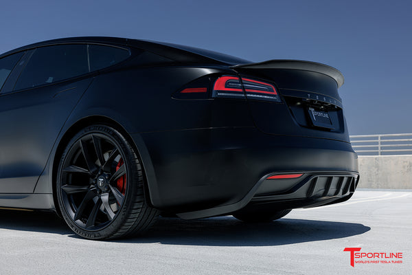 Tesla Model S Long Range & Plaid Carbon Fiber Rear Aero Diffuser (2021 ...