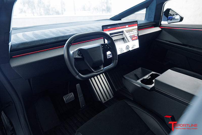 Tesla Cybertruck Carbon Fiber Squircle Yoke Steering Wheel - T ...