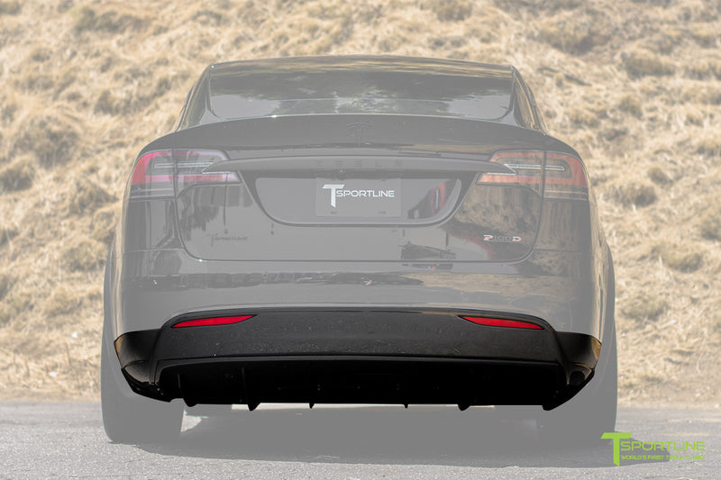 Tesla Model X Carbon Fiber Rear Diffuser - T Sportline - Tesla Model S ...