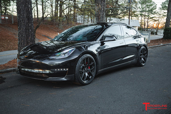 TSC 20" Tesla Model 3 Forged Carbon Fiber Wheel and Tire Package (Set ...