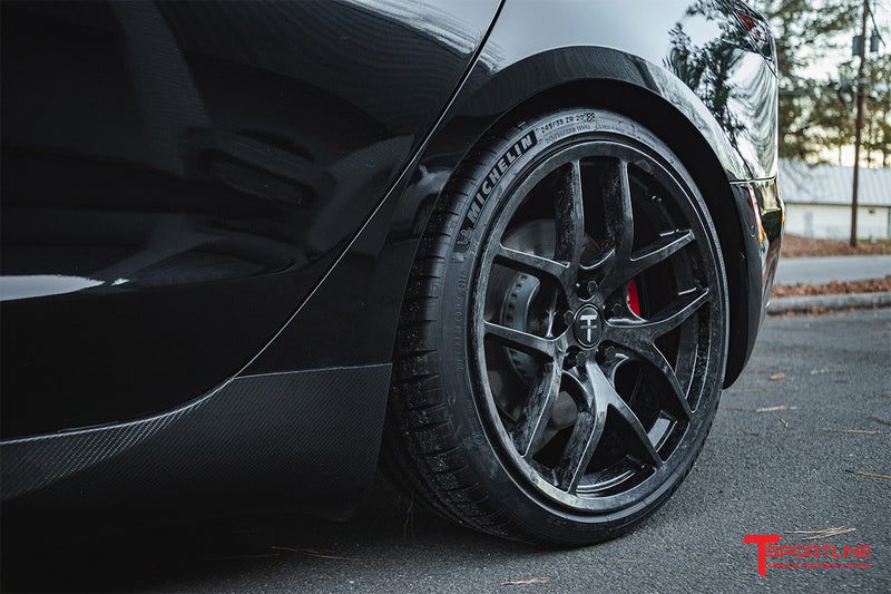 TSC 20" Tesla Model 3 Forged Carbon Fiber Wheel and Tire Package (Set ...