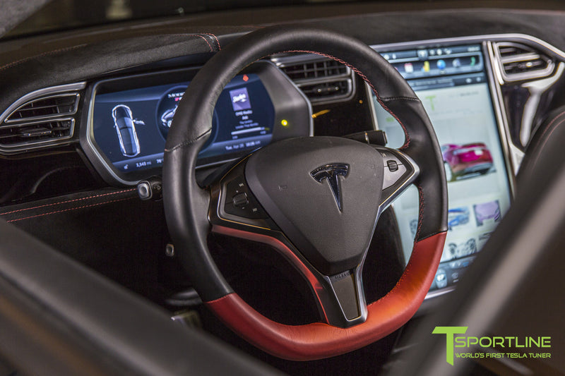 Tesla Model S Steering Wheel Custom Upholstered (2012 - 2020) - T ...