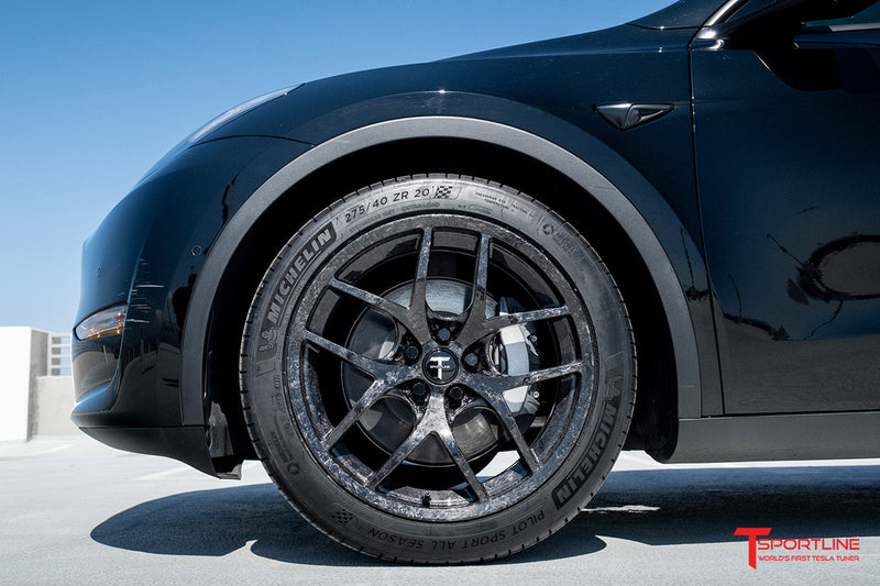 TSC 20" Tesla Model Y Forged Carbon Fiber Replacement Wheel and Tire ...