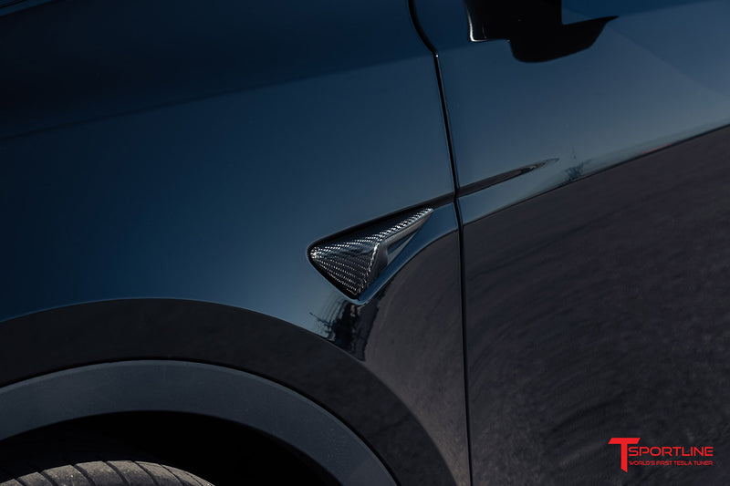 Tesla Model Y Precision Carbon Fiber Fender Camera Covers (Set of 2 ...