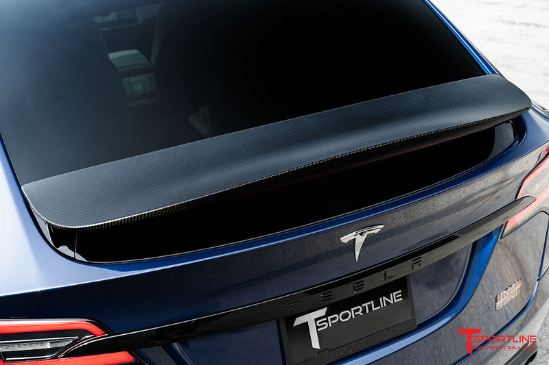 Tesla Model X Carbon Fiber Rear Wing - T Sportline - Tesla Model S, 3 ...