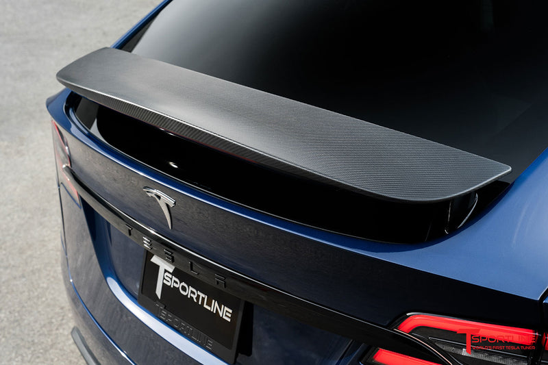 Tesla Model X Carbon Fiber Rear Wing - T Sportline - Tesla Model S, 3 ...