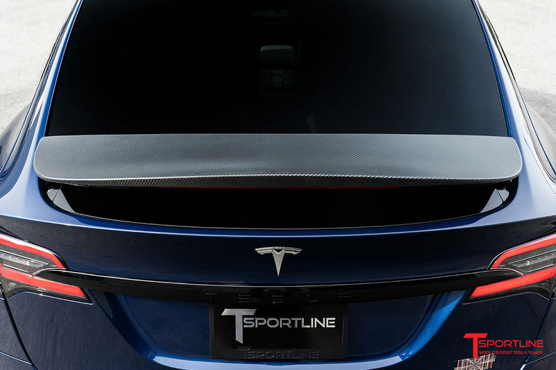 Tesla Model X Carbon Fiber Rear Wing - T Sportline - Tesla Model S, 3 ...