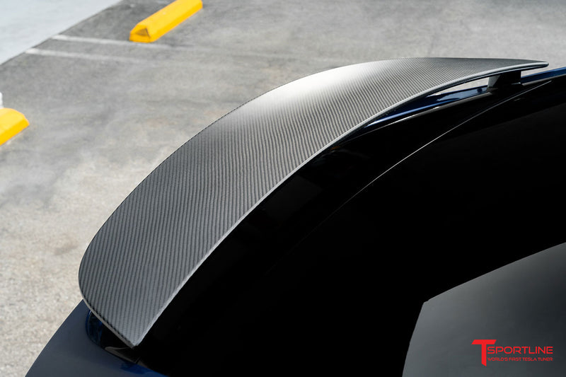 Tesla Model X Carbon Fiber Rear Wing - T Sportline - Tesla Model S, 3 ...