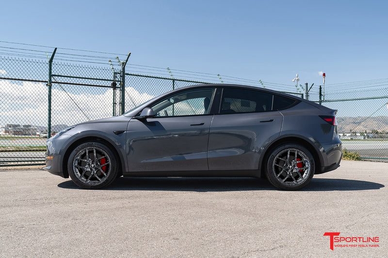 TSC 20" Tesla Model Y Forged Carbon Fiber Wheel and Tire Package (Set ...