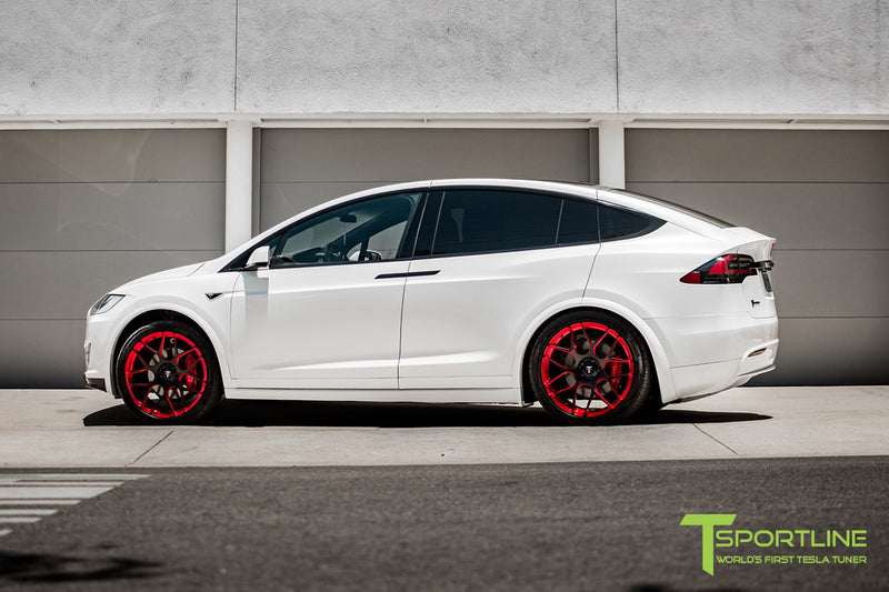 MX117 22" Tesla Model X Wheel and Tire Package (Set of 4) - T Sportline ...