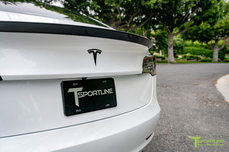 Tesla Model 3 Carbon Fiber Executive Trunk Spoiler - T Sportline ...